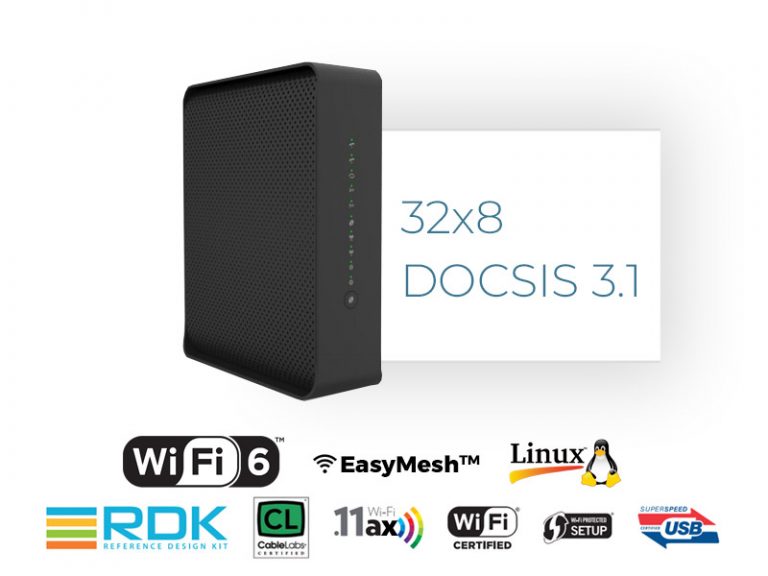 Modem kablowy Vantiva CGA4236, WiFi 6™, 32×8 DOCSIS 3.0, 2×2 OFDM ...